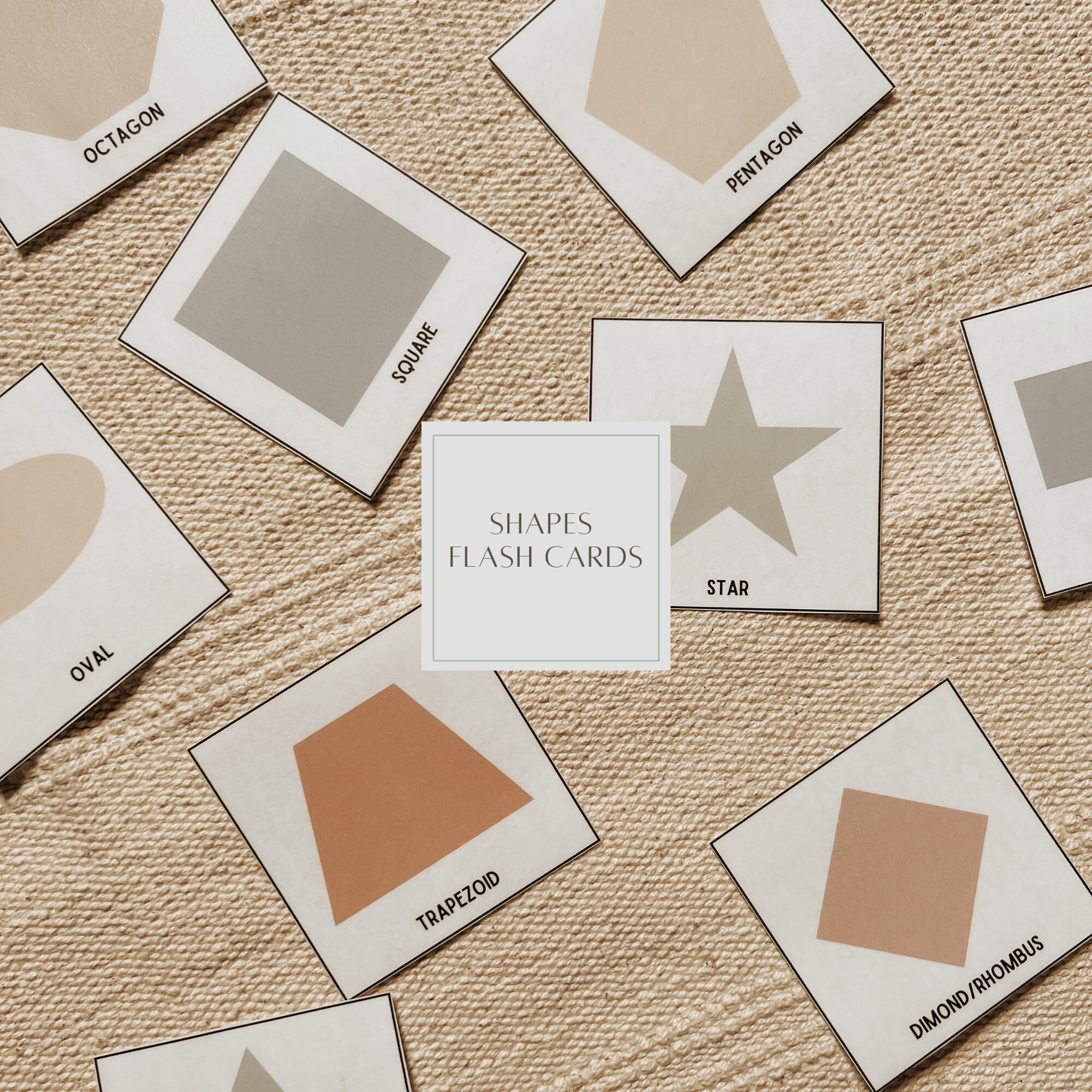 Montessori Cards, Learning Shapes, Shapes Flash Cards, Matching Shapes ...