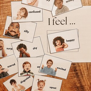 Emotions (I Feel) Flash Cards - Etsy