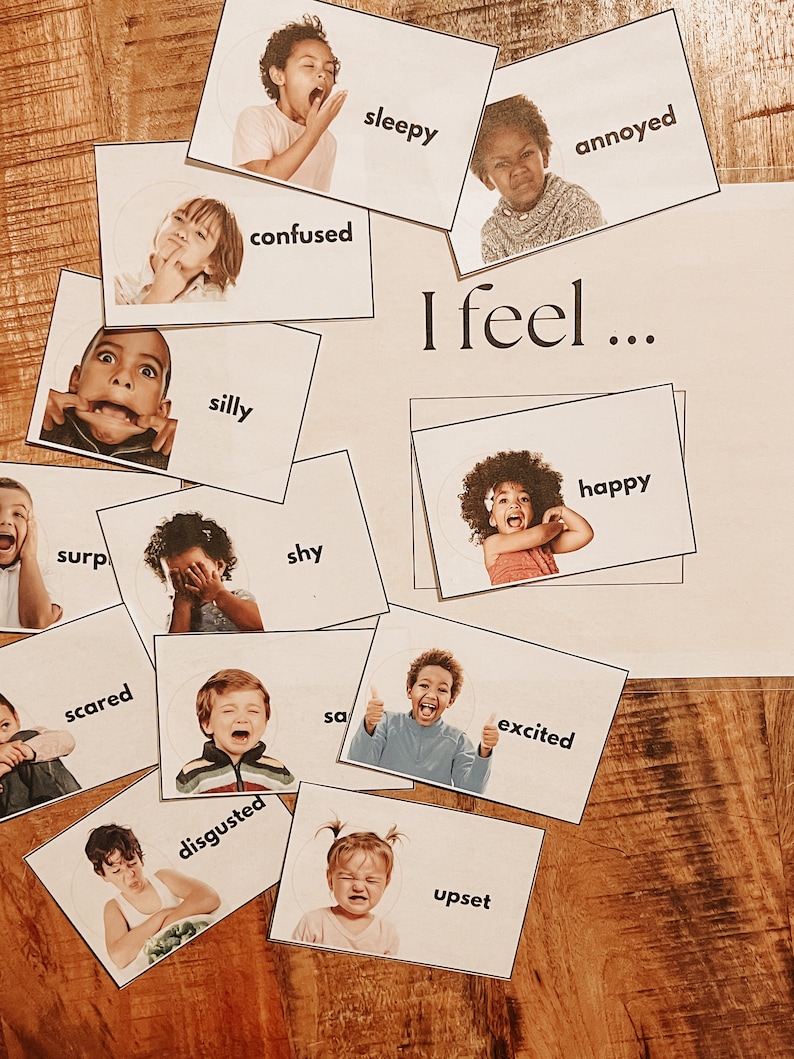 Emotions (I Feel) Flash Cards - Etsy