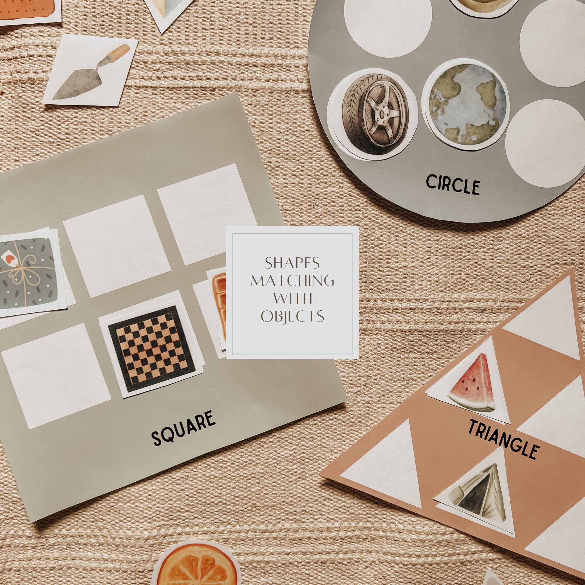 Montessori Cards, Learning Shapes, Shapes Flash Cards, Matching Shapes ...