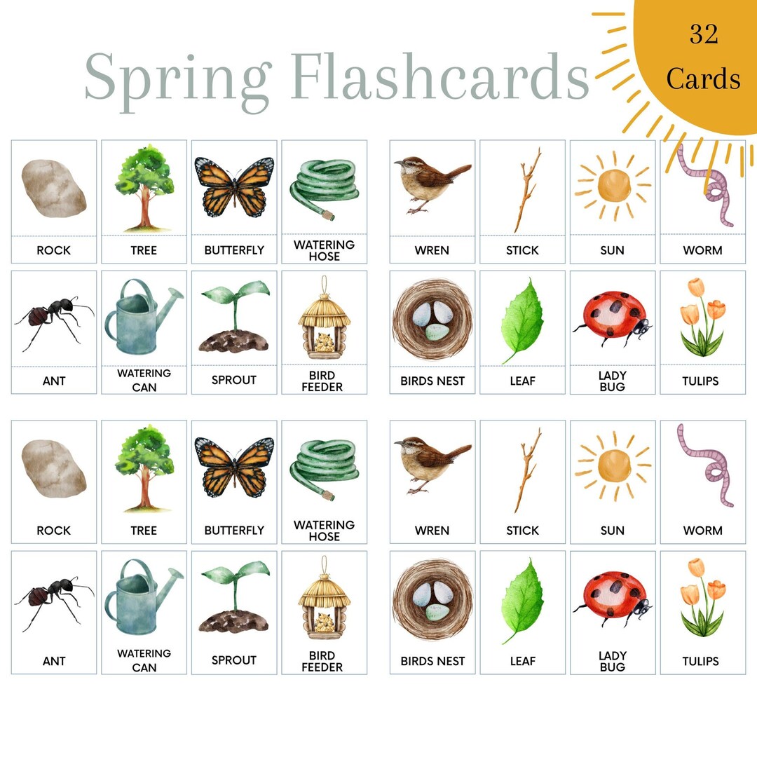 Montessori 3 Part Summer Flashcards, Summer Activity, Montessori Work ...