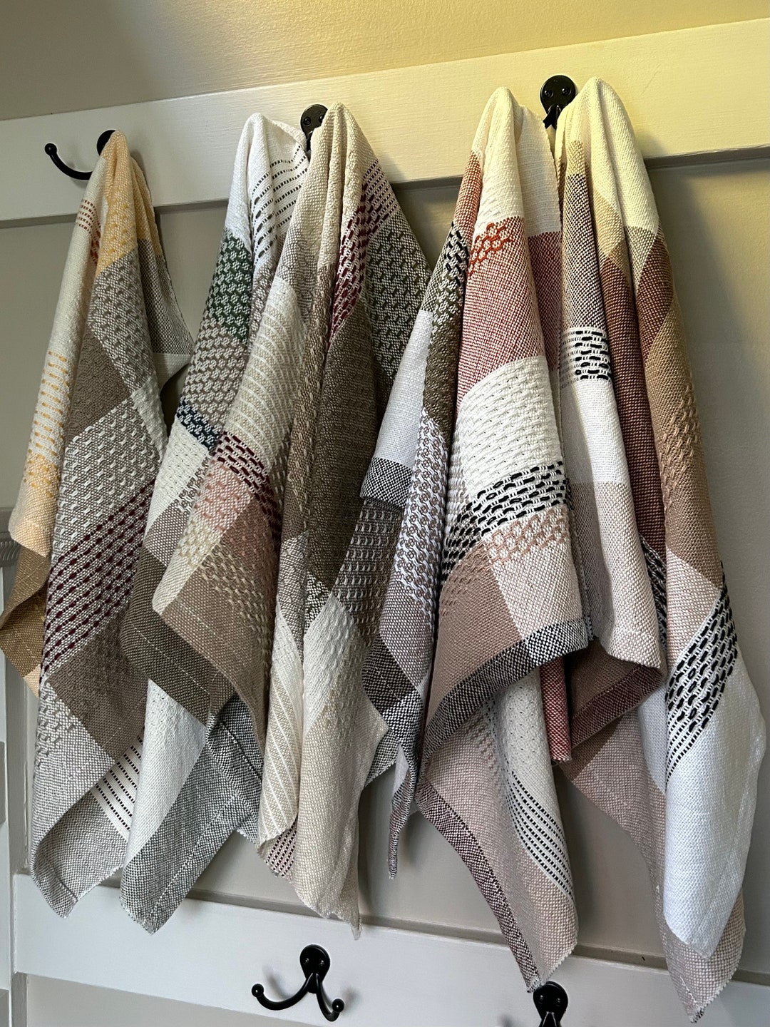 Handwoven 100% Cotton Fall Tea Towels Kitchen Towels Hand - Etsy