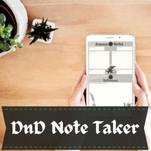 Dnd Notebook | Player or DM Session Note Taker | Fillable PDF - Etsy
