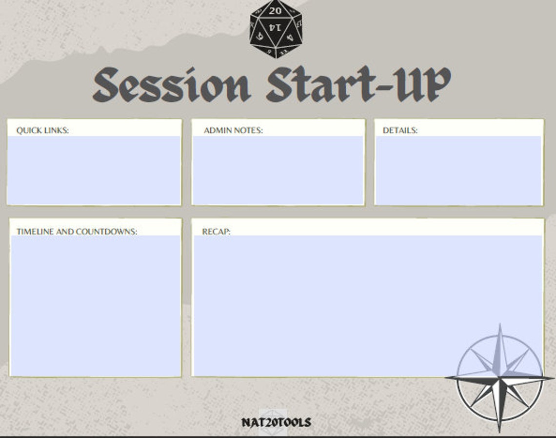 Dnd Campaign Planning Template
