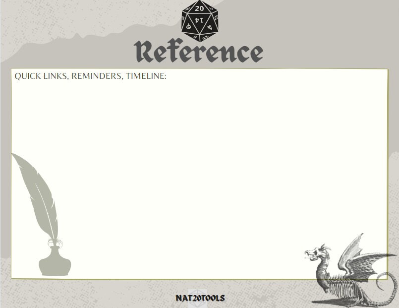 Dnd Notebook | Player or DM Session Note Taker | Fillable PDF - Etsy