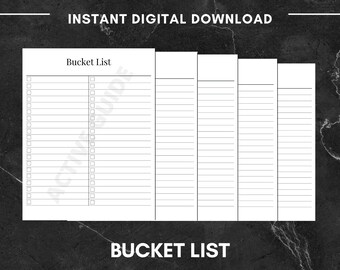 Digital Bucket List Planner Accessory Nature Theme Adventure List ...