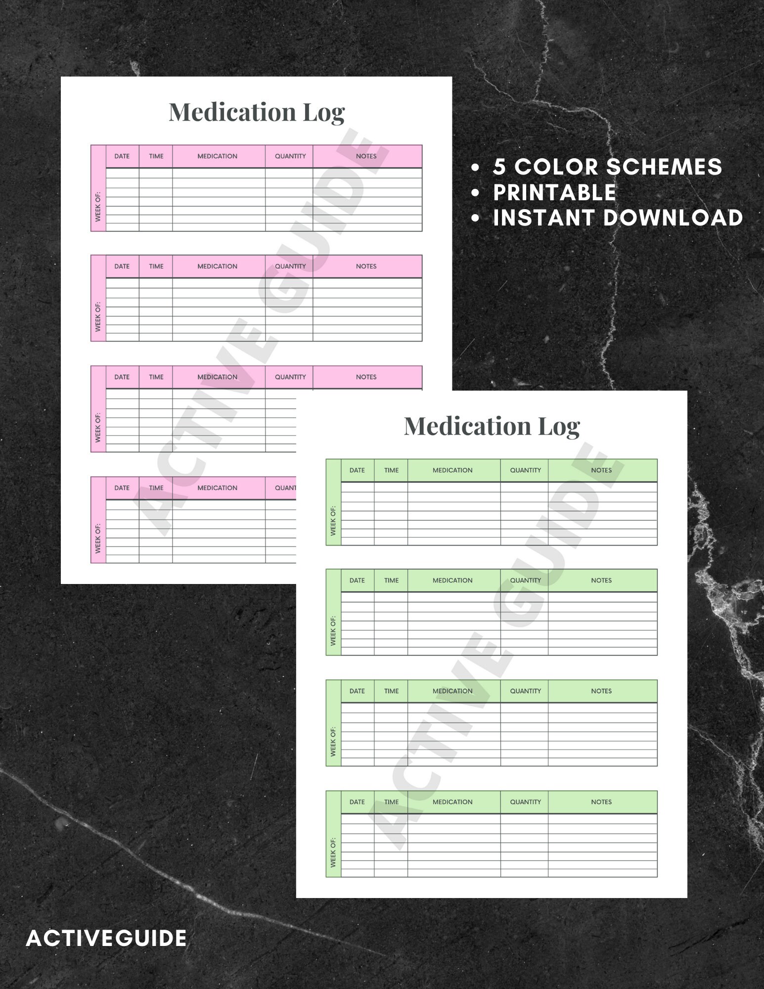 Medication Log - Etsy