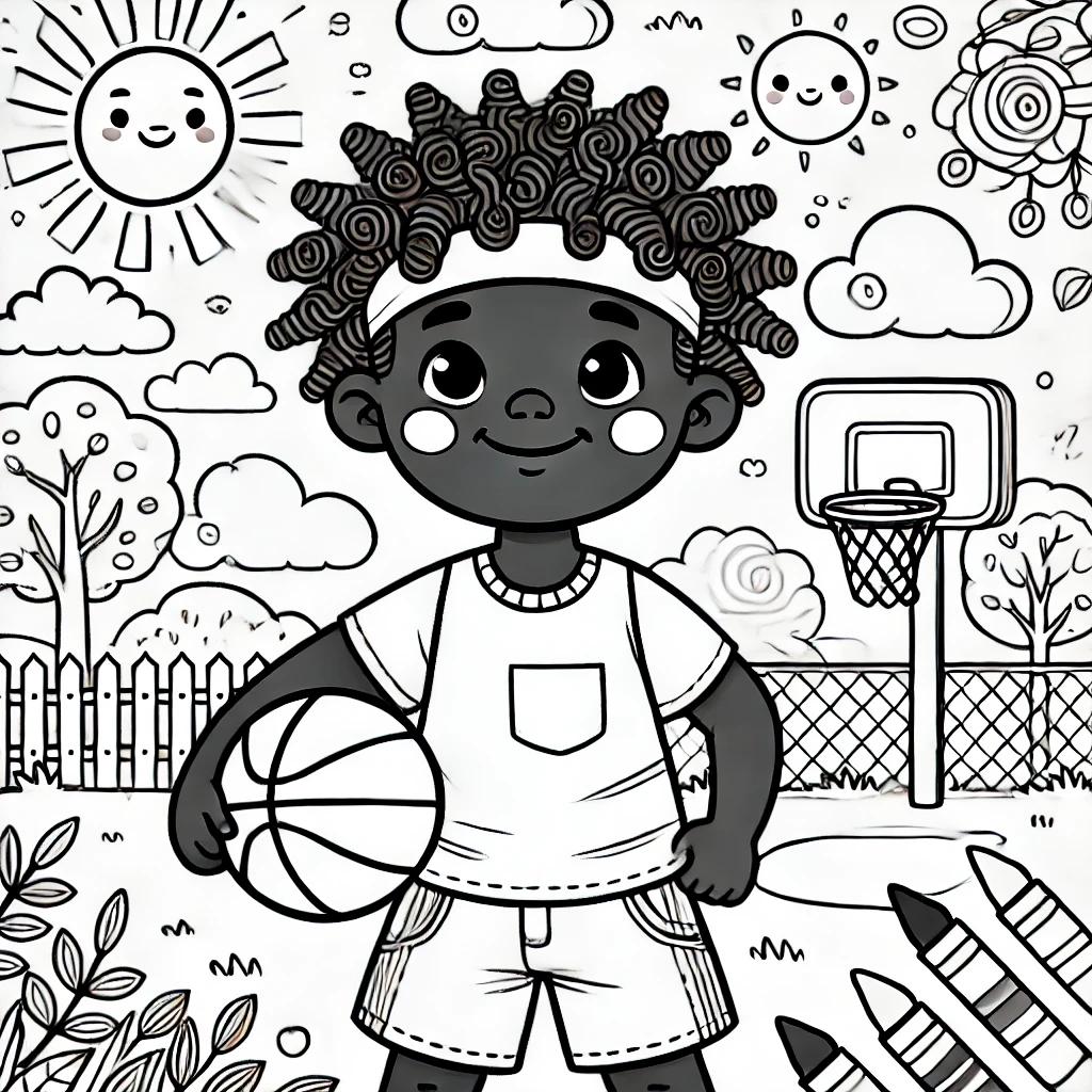 Coloring Book Loc Boy PNG Files Digital Download Line Art Illustrations ...