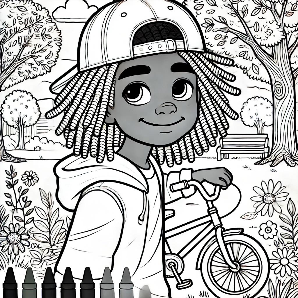 Coloring Book Loc Boy PNG Files Digital Download Line Art Illustrations ...