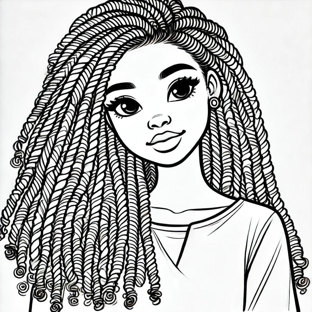 Coloring Book Loc Queen PNG Files Digital Download Line Art ...