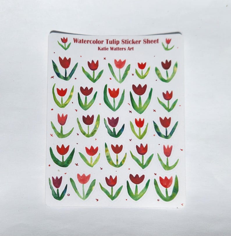Flower Sticker Sheets 5 Pack, Watercolor Floral Sticker Set, Stickers ...