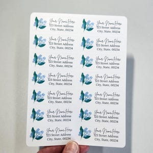 Return Address Labels With Floral Design, Custom Return Address ...