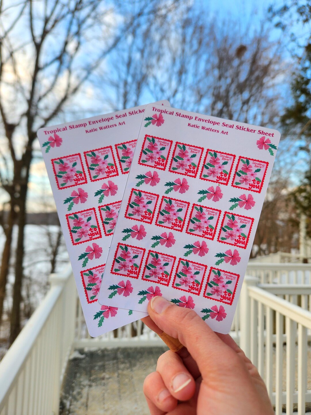 Stamp Sticker Sheets, Flower Stamp Sticker Sheets, Cute Stamp Stickers ...