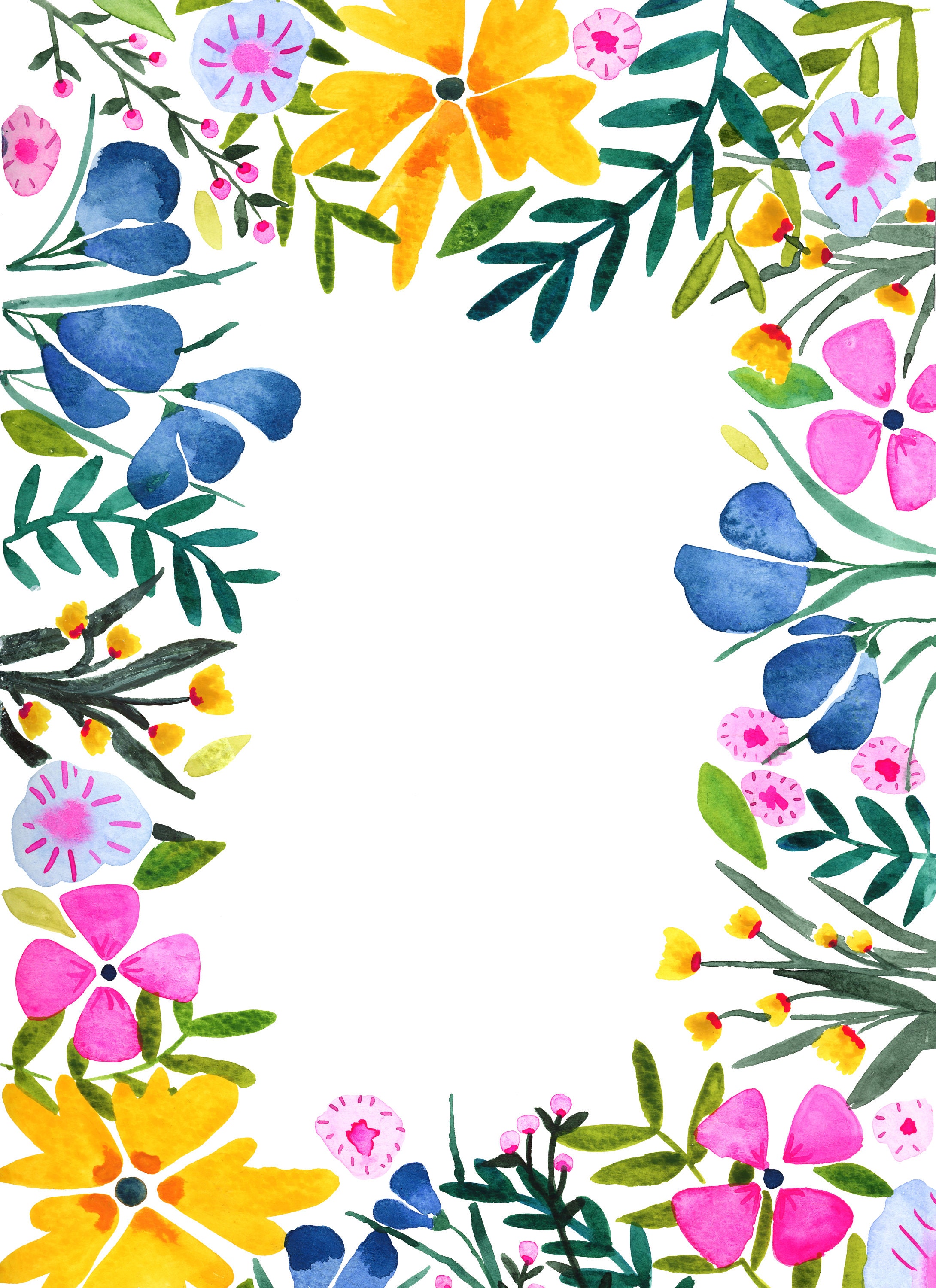 Floral Mother's Day Watercolor Handmade, Mother's Day Card for Wife ...