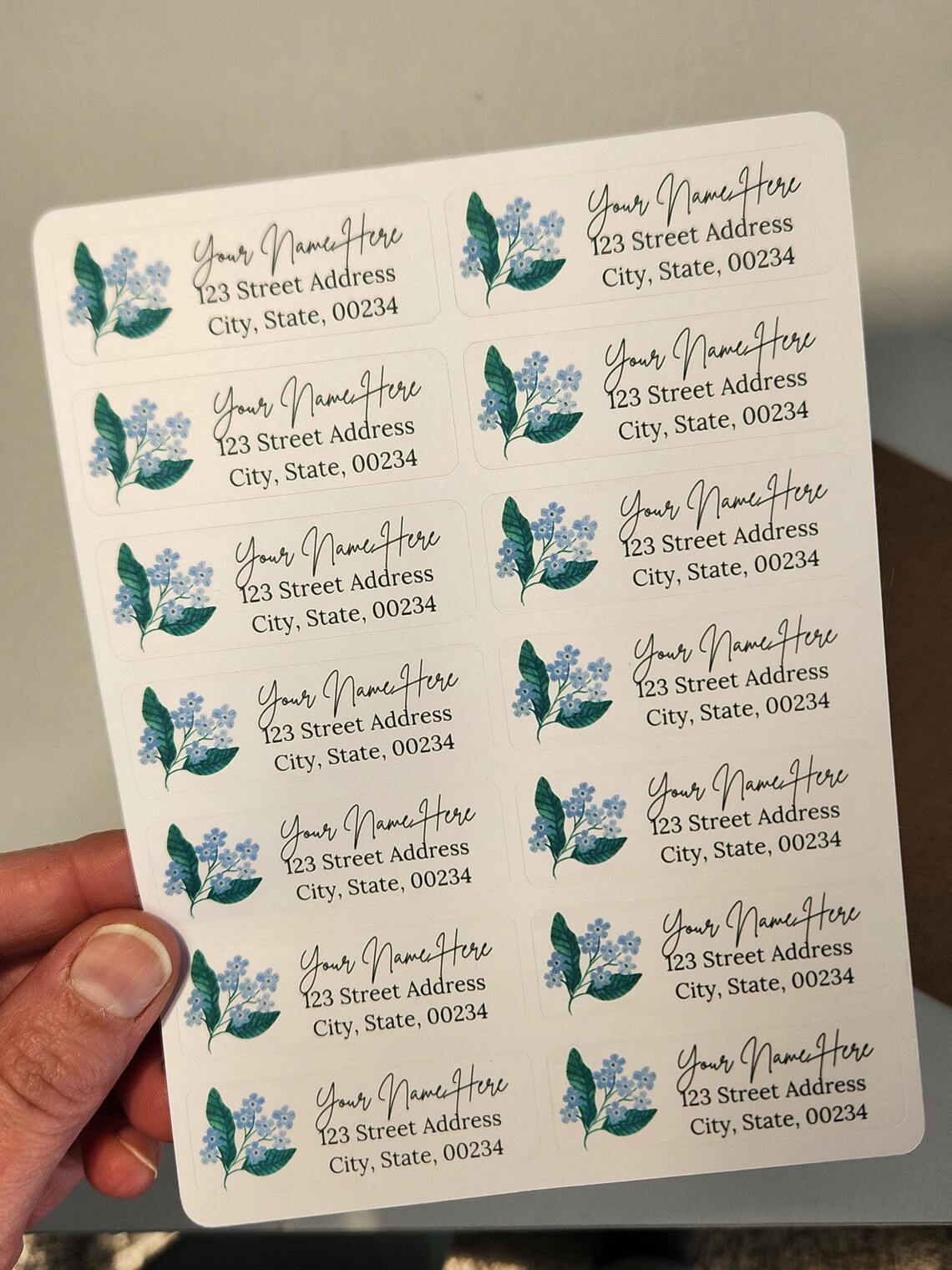 Return Address Labels With Floral Design, Custom Return Address ...