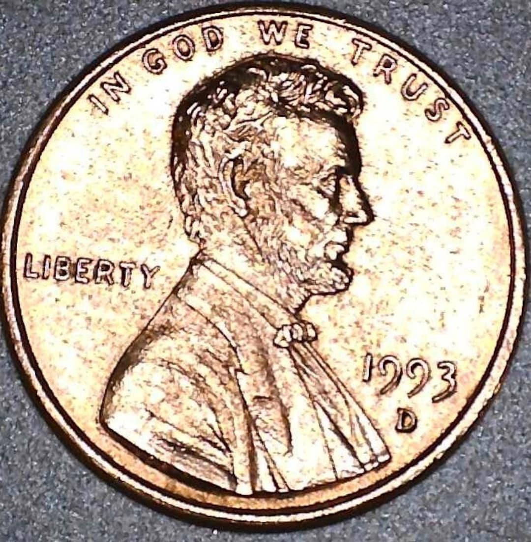 1993 D Lincoln Memorial Penny Multidoubling Obverse & Reverse. Doubling ...