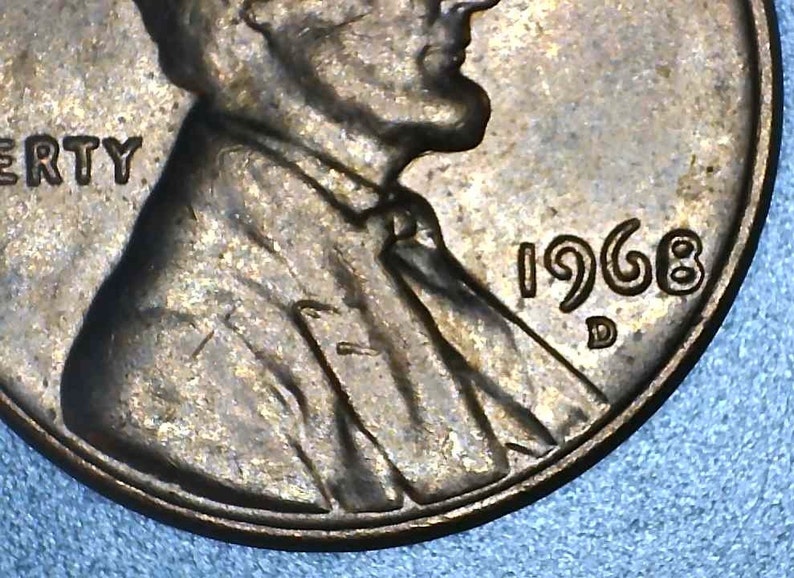 RARE 1968 D Lincoln Memorial Penny. Obverse Errors DD Date - Etsy