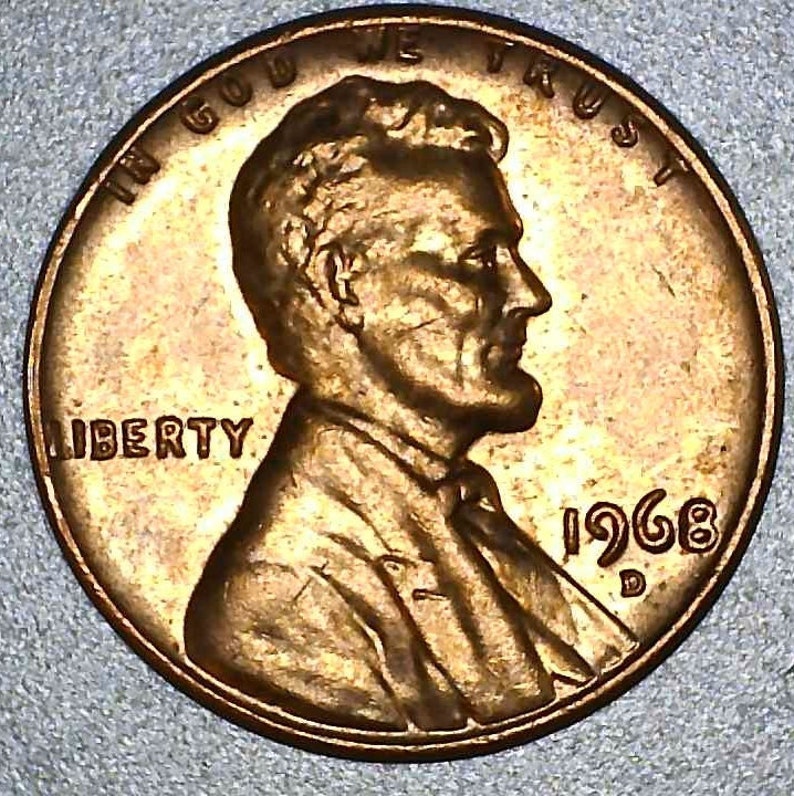 RARE 1968 D Lincoln Memorial Penny. Obverse Errors Very Nice Coin - Etsy