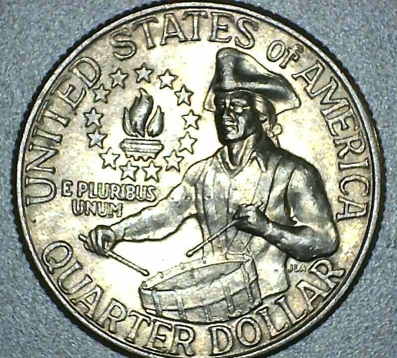 Rare 1776-1976 Bicentennial Quarter No Mint With Drum Error and Others ...