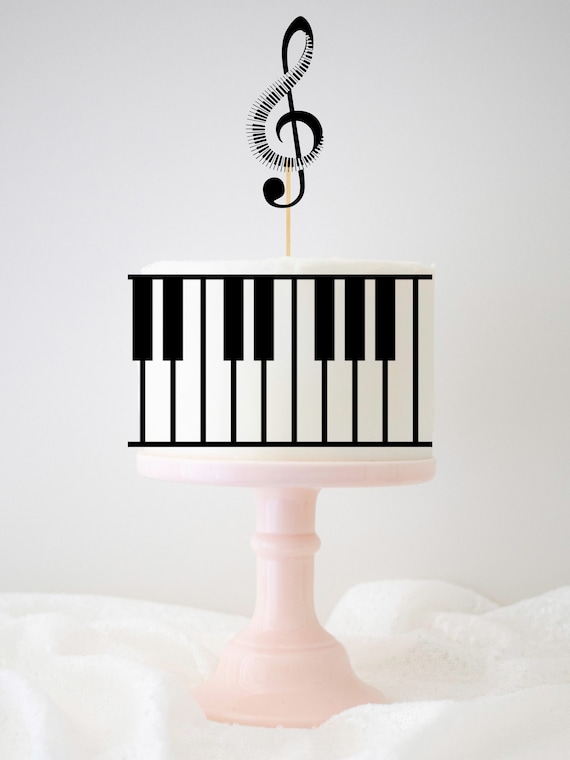 Musical Piano Keys Design Edible Cake Side Border Image - Etsy