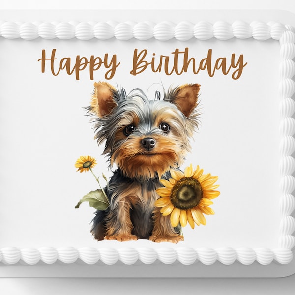 Custom Yorkie Cake Topper - Etsy