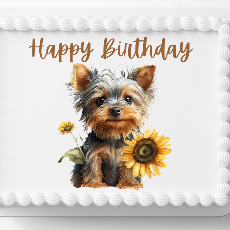 Custom Yorkie Cake Topper - Etsy