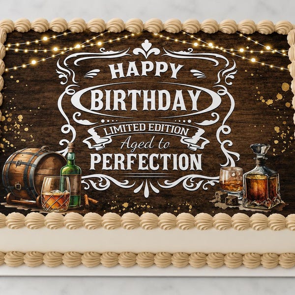 Edible Whisky Cake Topper - Etsy