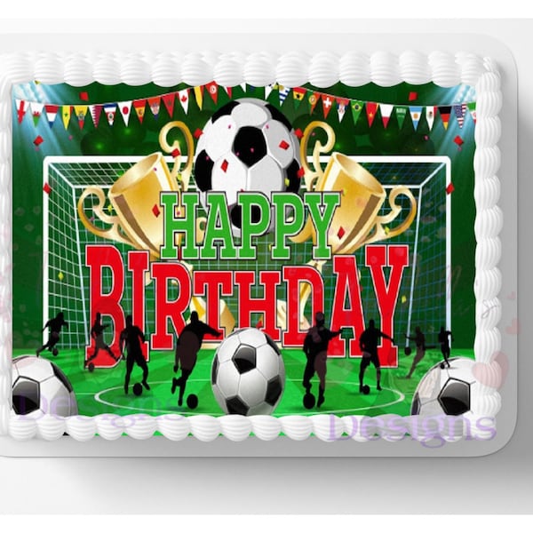 Football Sugar Cake - Etsy