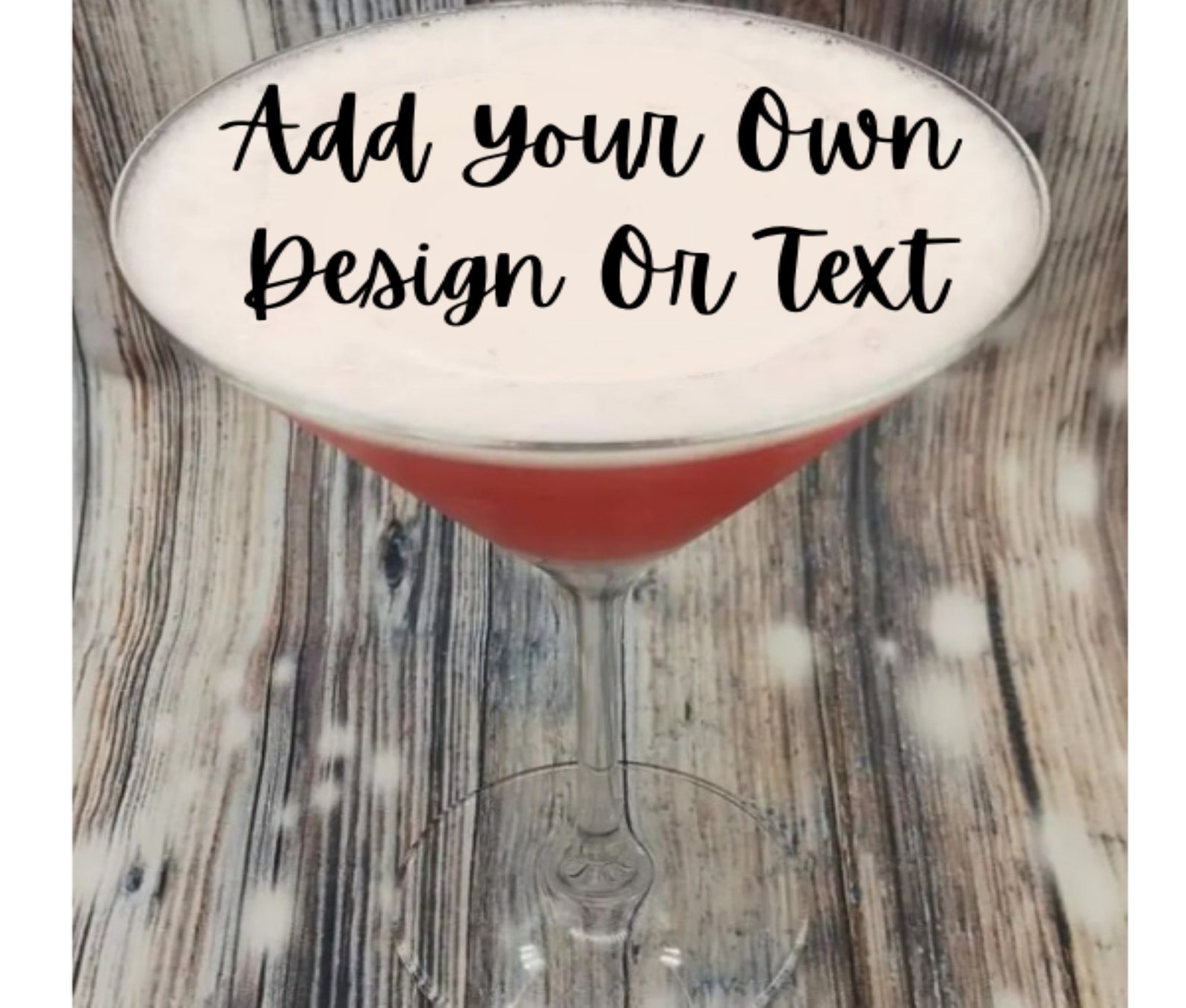 Custom Edible Drink Cocktail Toppers Edible Funny Image Beverage Float ...