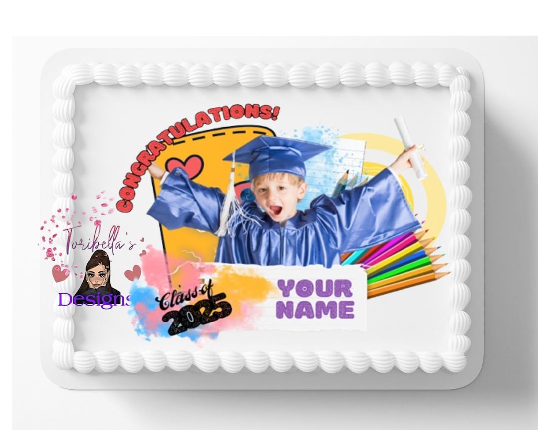 Kindergarten Preschool Graduation Photo Themed Elementary School Grad ...