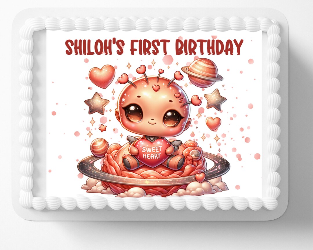 Baby Alien Edible Image, Edible Cake Toppers, Baby Shower Babies 1st ...