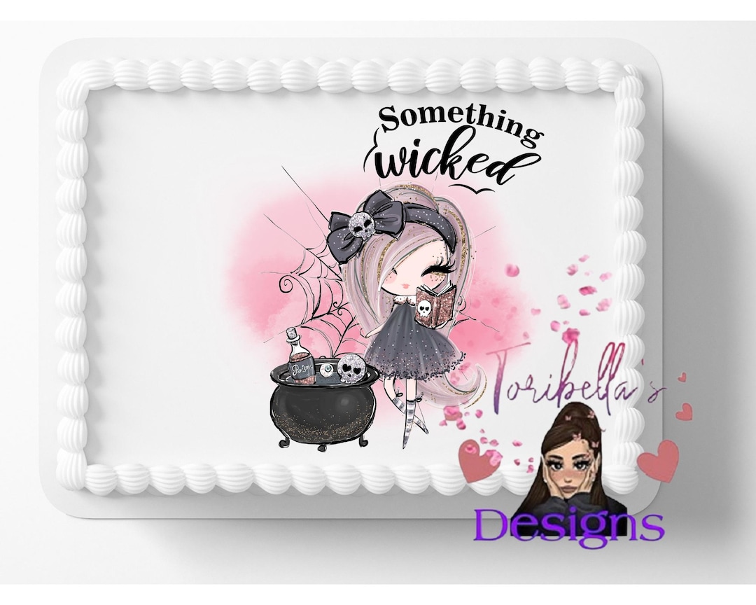 Cute Gothic Something Wicked Edible Image, Edible Cake Toppers ...