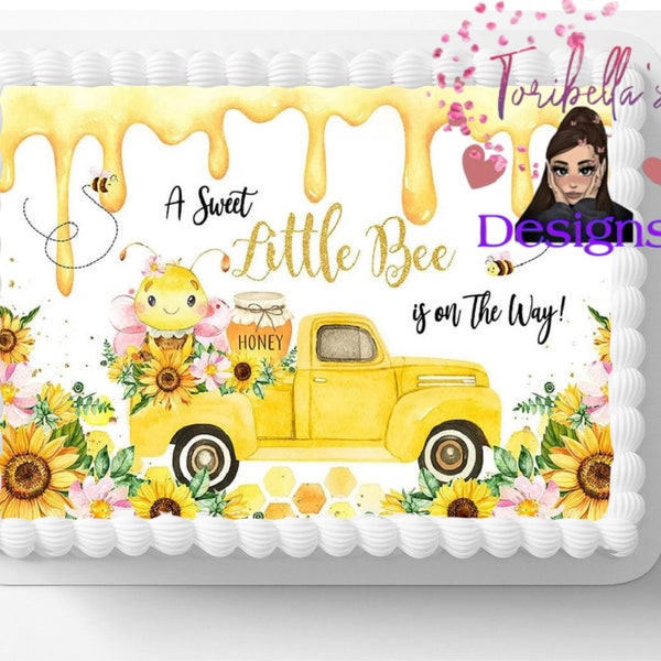 Honey on the Way Cake Topper - Etsy