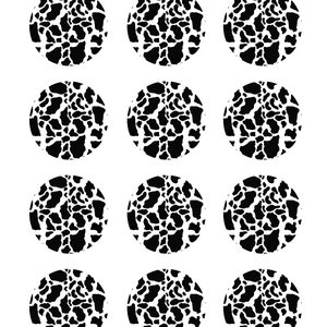 Cow Print Black & White Image Edible Cake Topper Frosting Sheets Icing ...