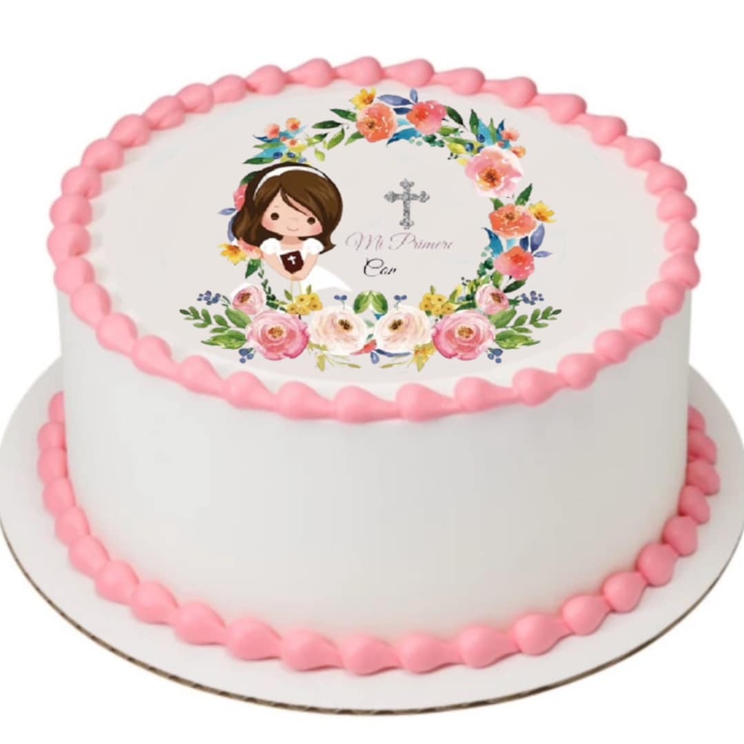 Girls 1st First Communion Edible Image Religious Church Themed Party ...