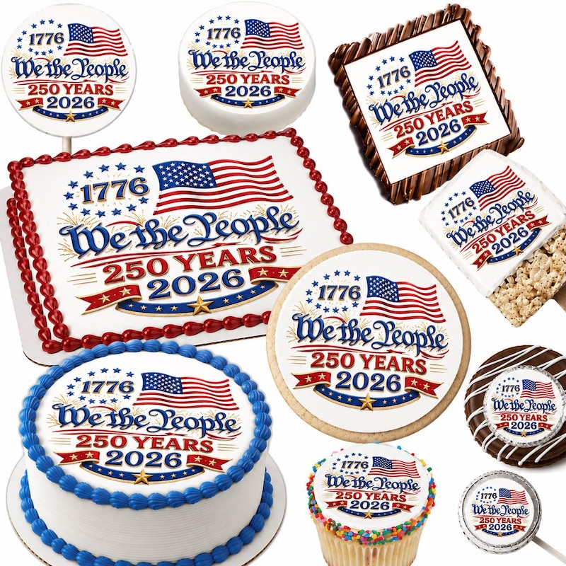 American Flag Cake Topper - Etsy