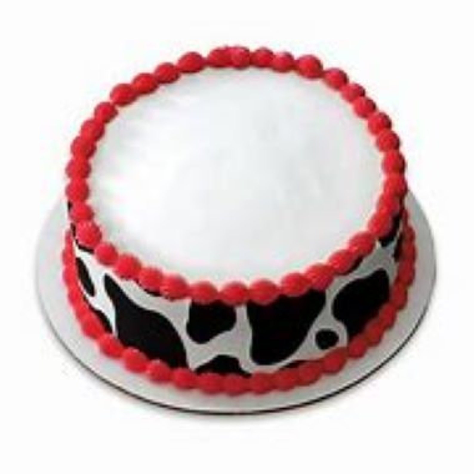 Cow Print Black & White Image Edible Cake Topper Frosting Sheets Icing ...