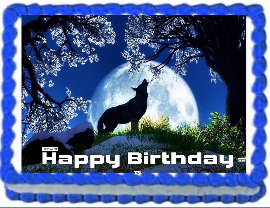 Beautiful Howling Wild Wolf Wolves Edible Image, Edible Cake Topper ...