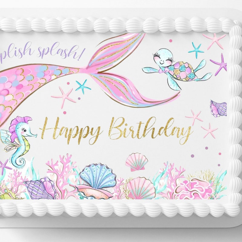 Mermaid Cake Topper - Etsy