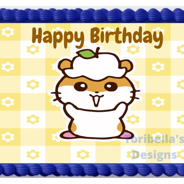 Hamster Birthday Cake Topper - Etsy