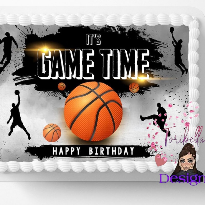 Basketball Cake Topper - Etsy