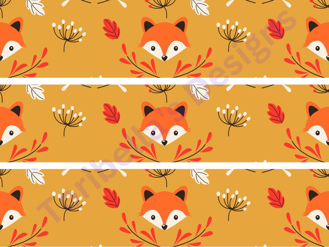 Woodland Fox Themed Edible Cake Border Decorations 3 Strip Set Birthday ...