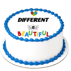 Autism Awareness Edible Image Birthday Cake Cupcake Cookie Topper ...