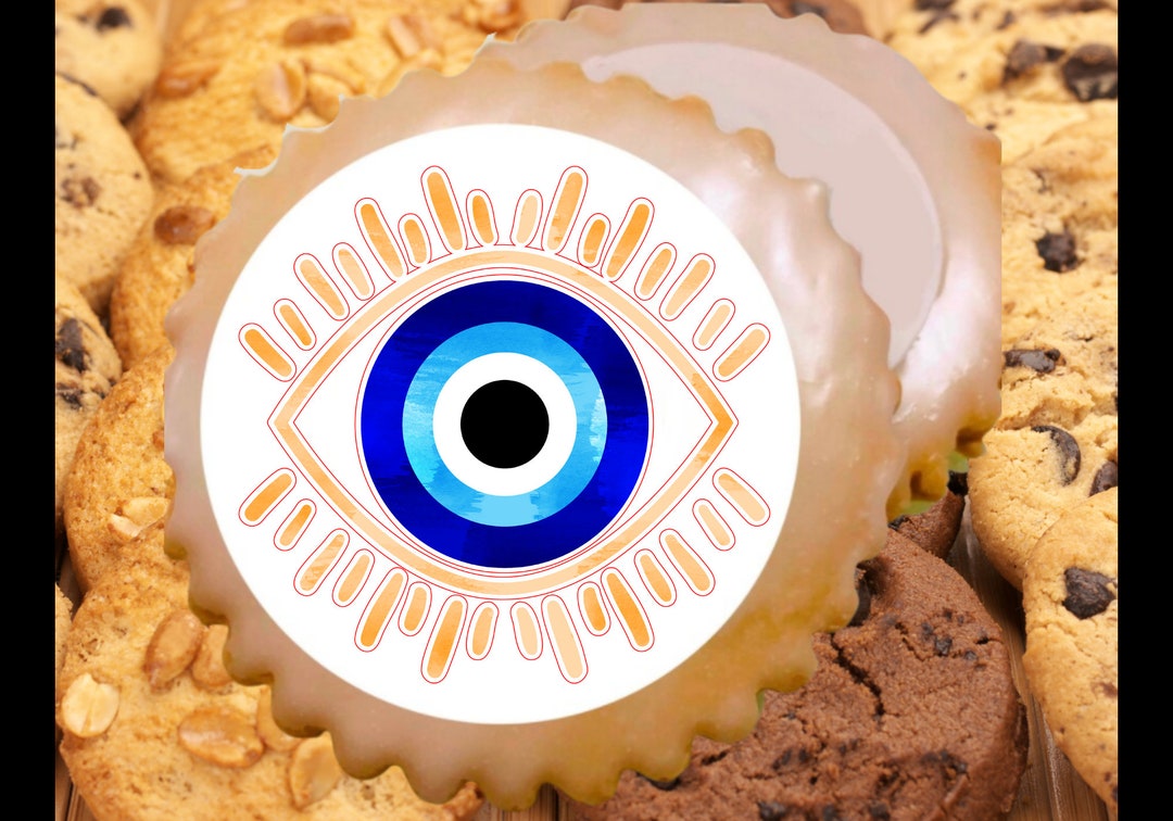 Evil Eye Hamsa Edible Cookie Toppers, Photo Edible Image Customized ...