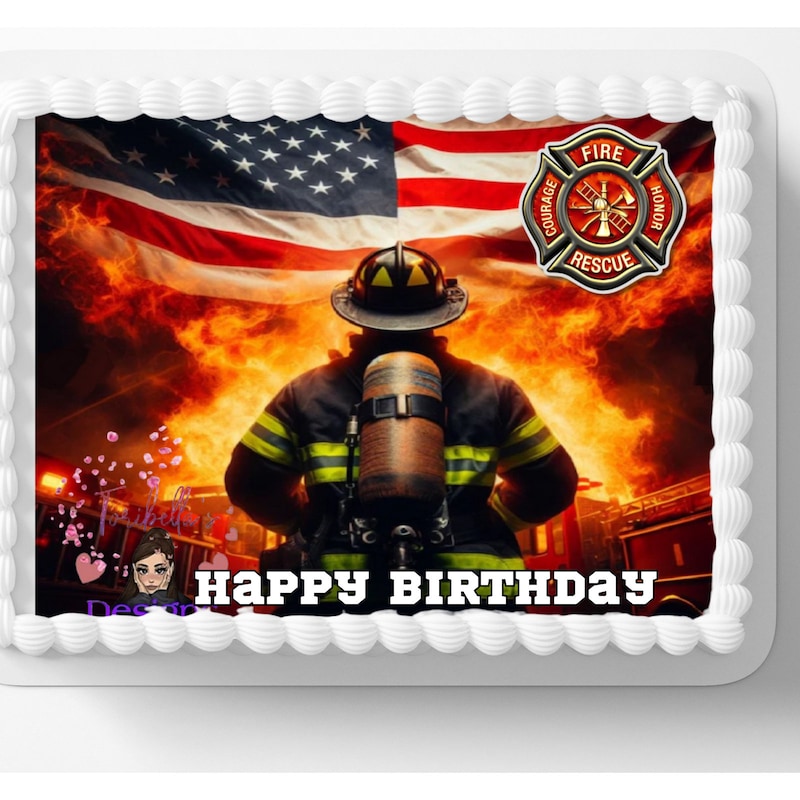 Firefighter Cake - Etsy