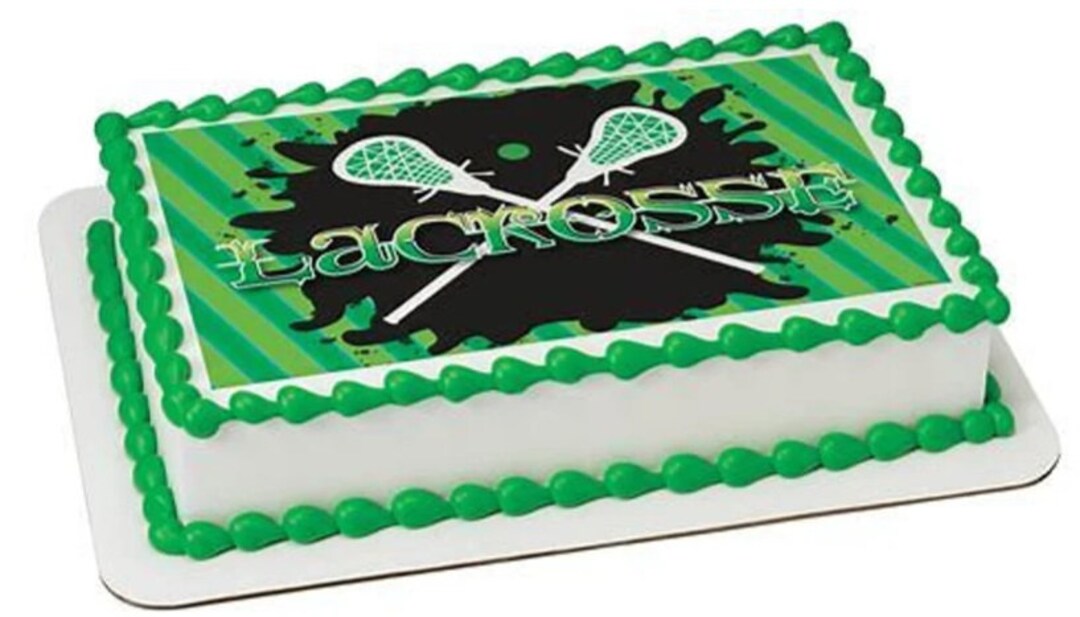 Lacrosse Sports Image Edible Cake Topper Frosting Sheets Icing Frosting ...