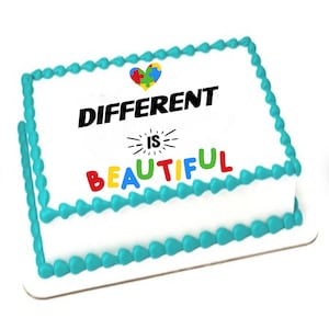Autism Awareness Edible Image Birthday Cake Cupcake Cookie Topper ...
