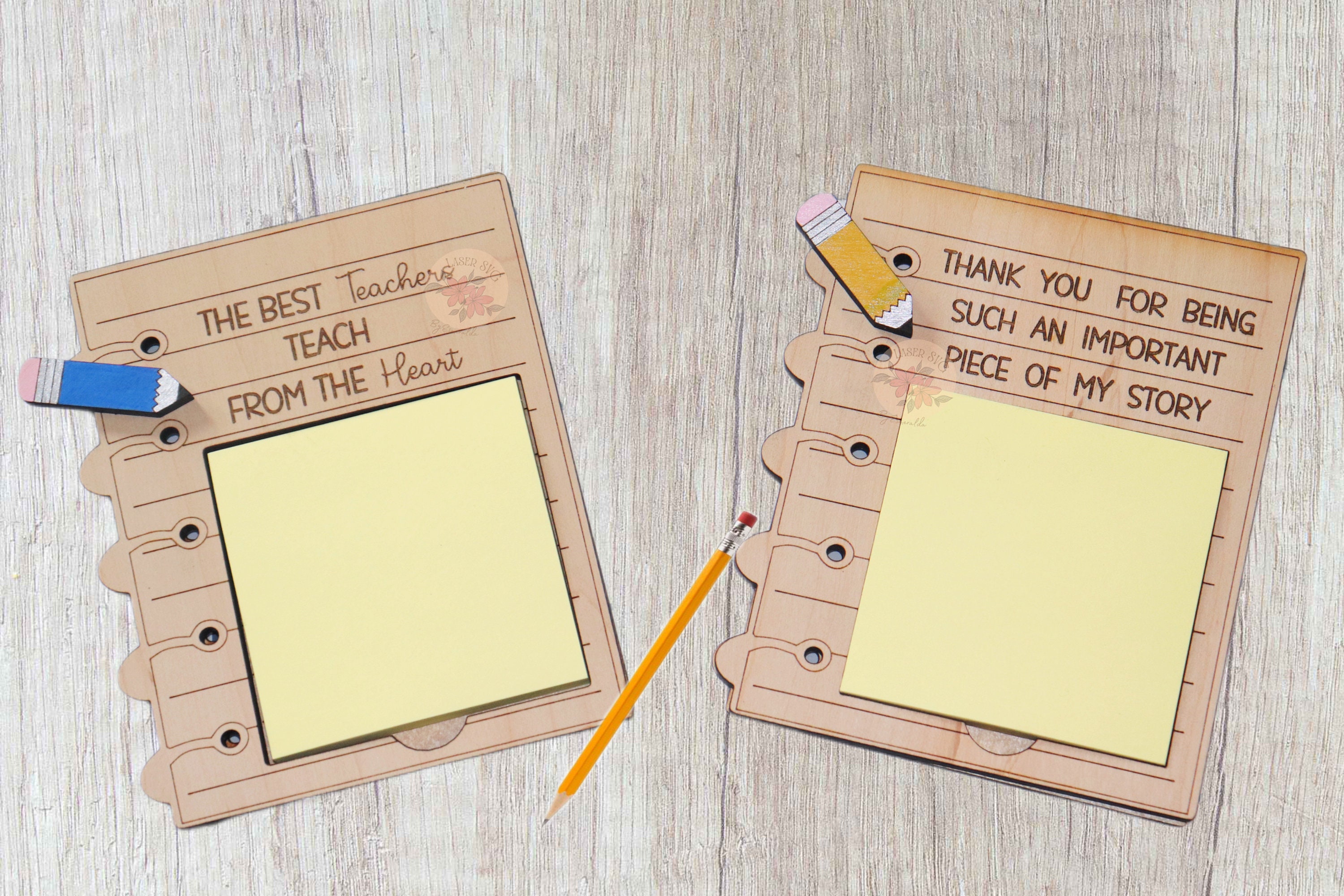 Laser Cut Sticky Note Holder SVG: Teacher Appreciation Gift (digital ...