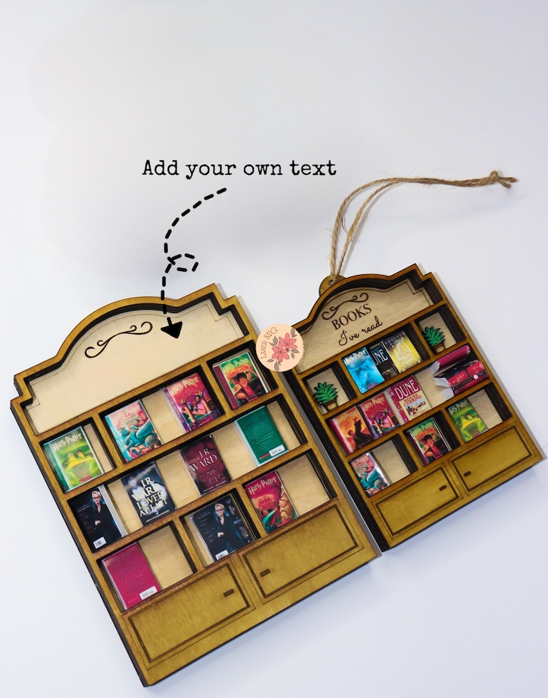 Mini Bookshelf Ornament Laser Cut File: Glowforge Ready (SVG/PDF) - Etsy