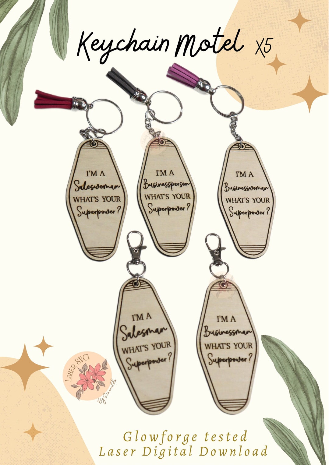 DIGITAL FILE X5, Motel Keychain, Laser File, Gift For, Salesman ...
